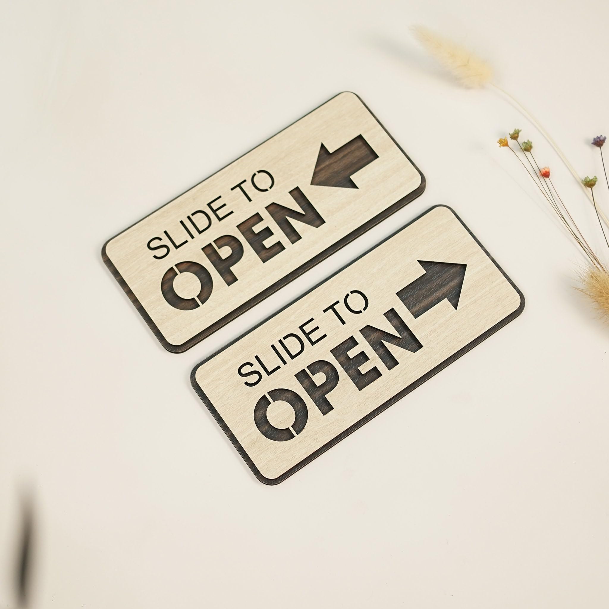 Buy MustHome Slide to Open Stickers for Glass door | Self Adhesive ...