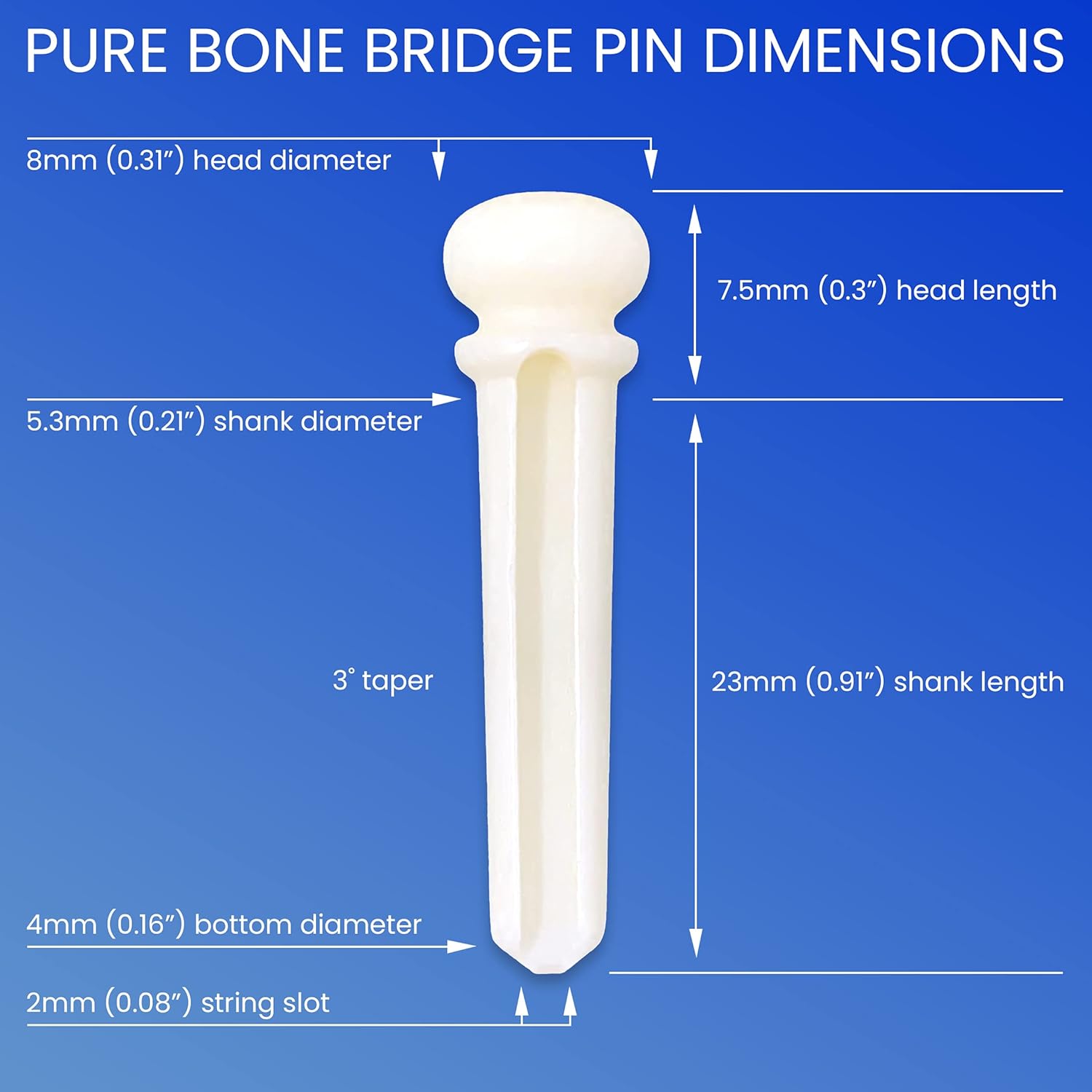 Crosby Pure Bone Bridge Pins for Acoustic Guitar Nepal | Ubuy