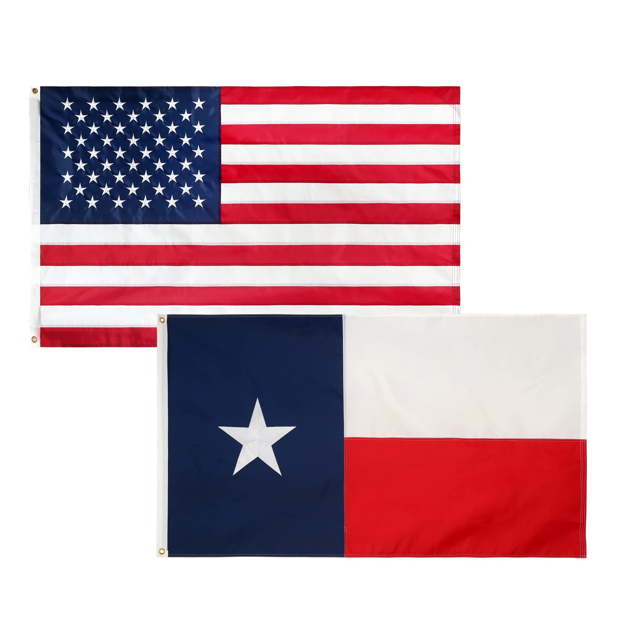 Bandera De Texas Y Bandera Americana