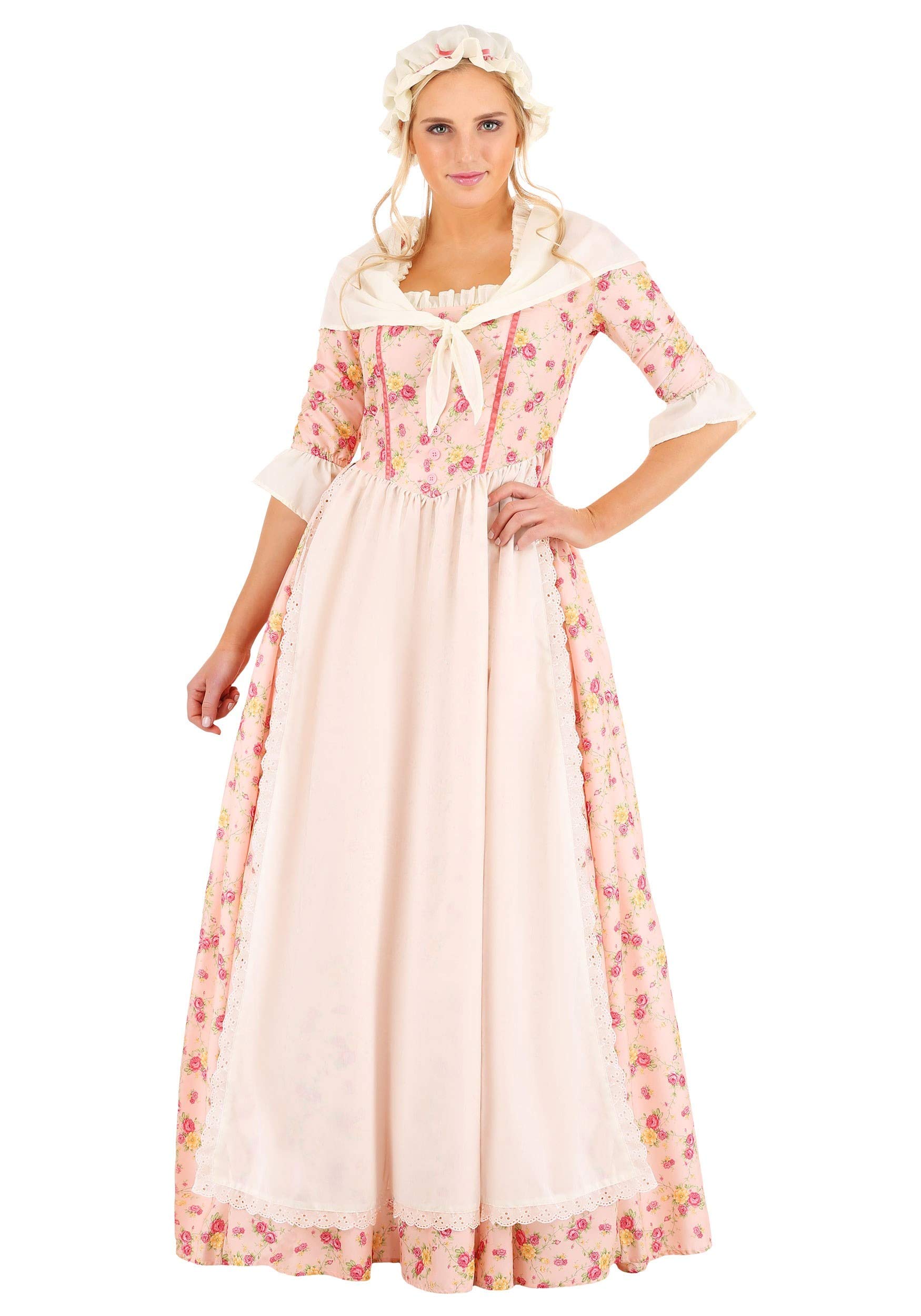 Amazon.com: Fun Costumes Womens Colonial Girl Flower Print ...