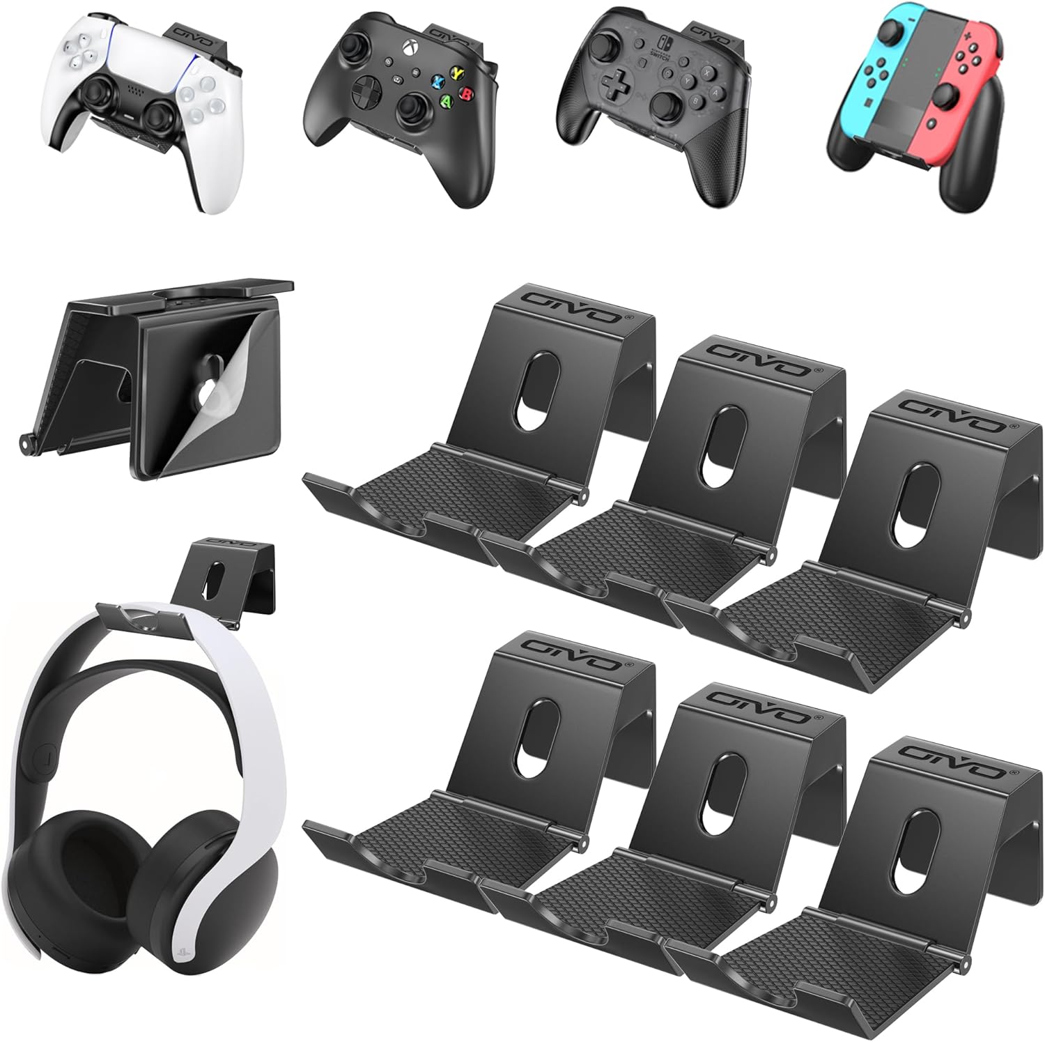 Amazon.com: OIVO Controller & Headset Wall Mount Holder Stand, Foldable ...