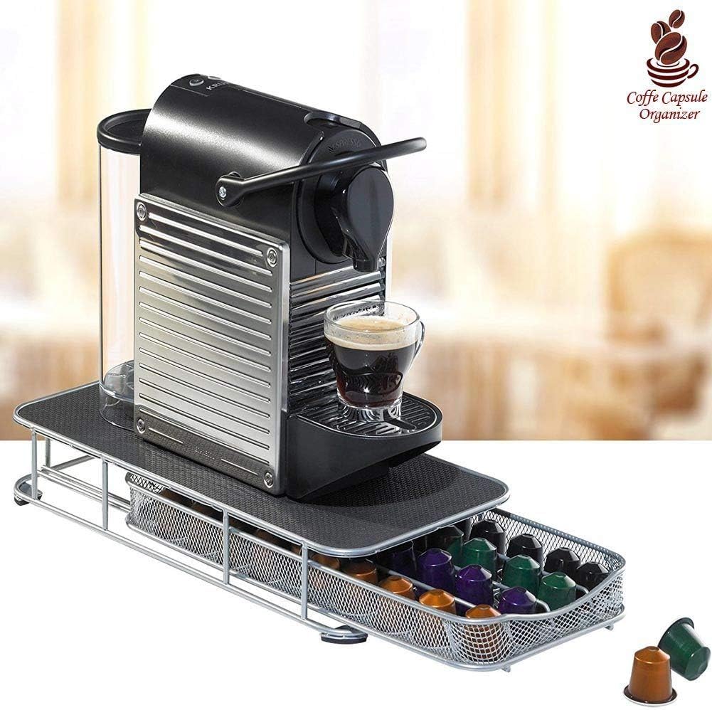 Bakaji kap için kapsül ve PADS Nespresso ve Nescafé aus Metall. Uzun ...