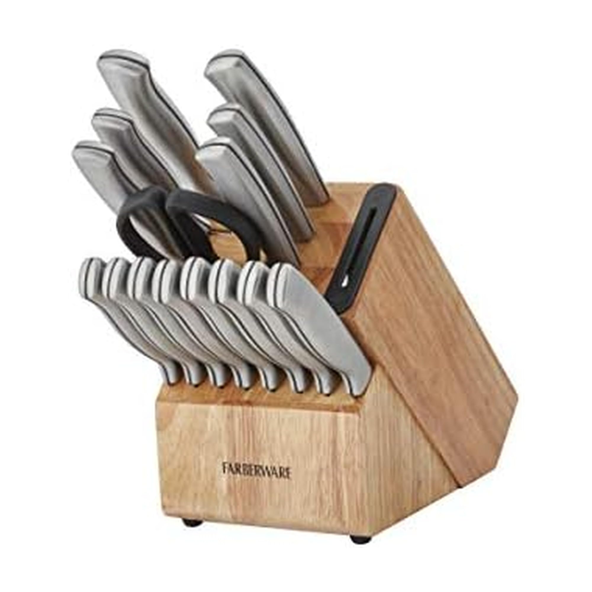 Snapklik.com : Farberware Edgekeeper Stainless Steel Knife Block Set
