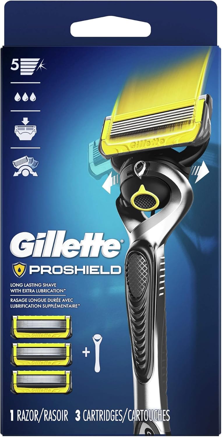 Gillette Proshield Mens Razor Handle + 3 Blade Refills : Amazon.ca ...