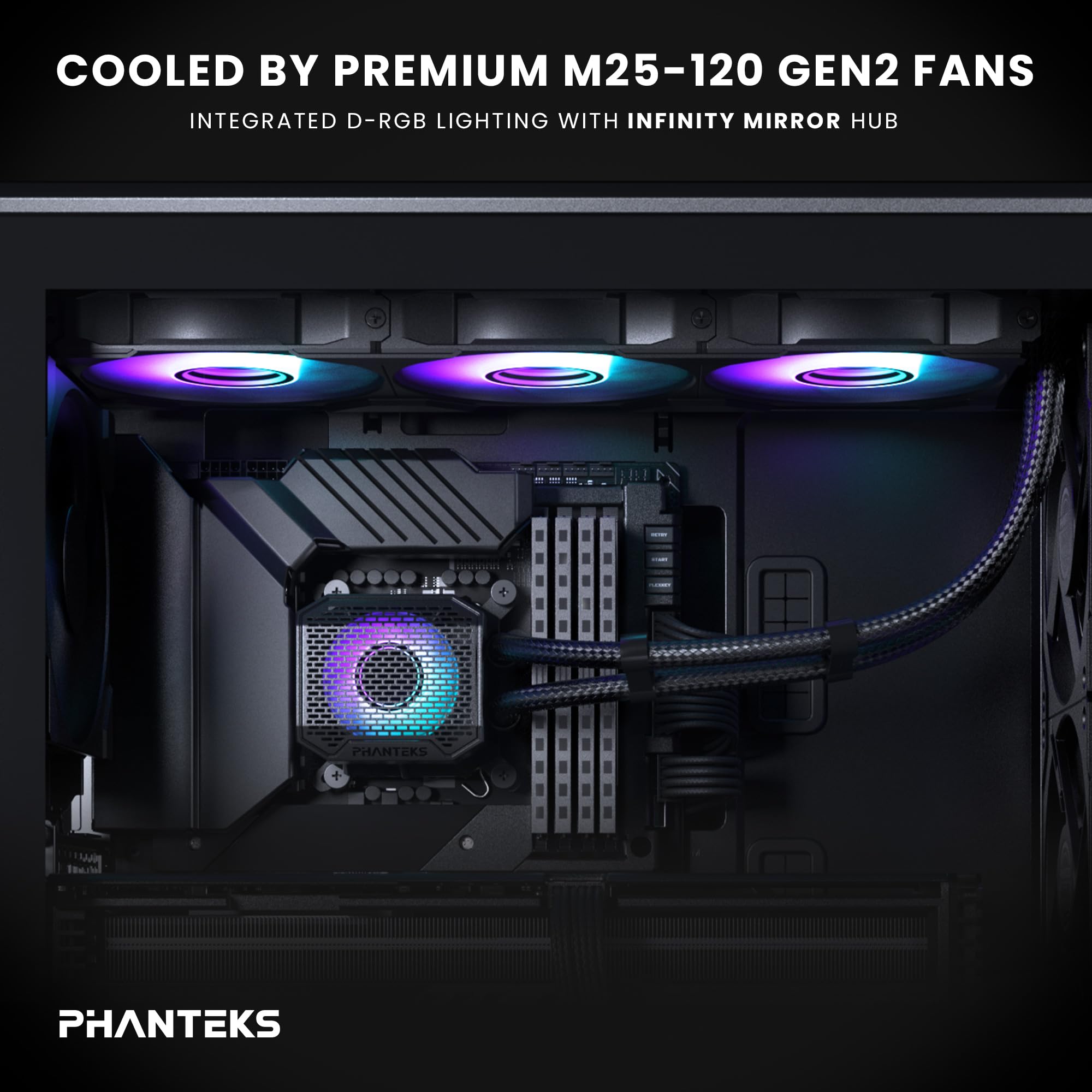 Snapklik.com : Glacier One 360M25 G2 AIO Liquid CPU Cooler, RGB Pump ...