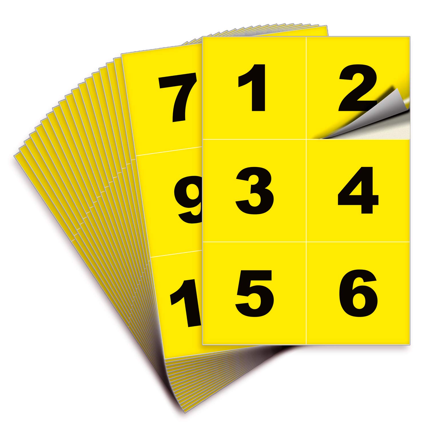 Snapklik.com : Yellow Consecutive Number Stickers 1 To 100, 4-inch, 1 ...