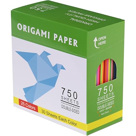Amazon.com: DOURA Origami Paper 750 Sheets Economy Pack with Storage ...