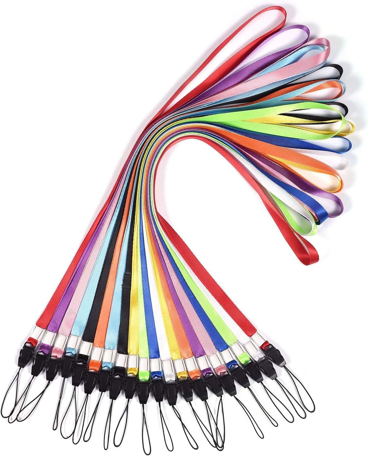 Amazon.com: 20PCS 18-Inch Colorful Neck Lanyards Straps Strings Loop ...