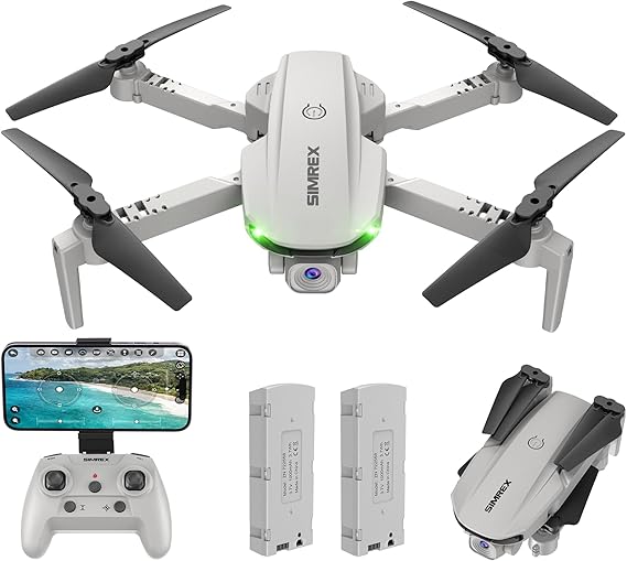 Amazon.com: Simrex Drone With 1080P FPV Camera for Adults - Quadcopter ...