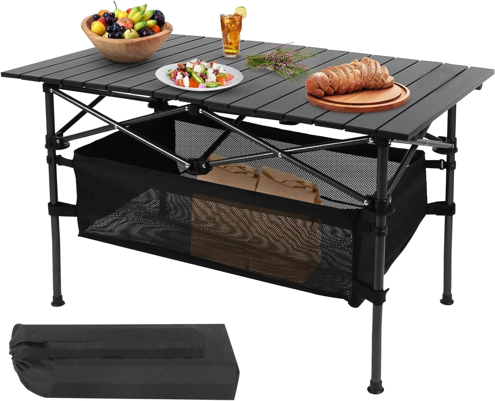 Mesa de Camping Mesa Plegable para Exteriores,Mesa Enrollable de ...