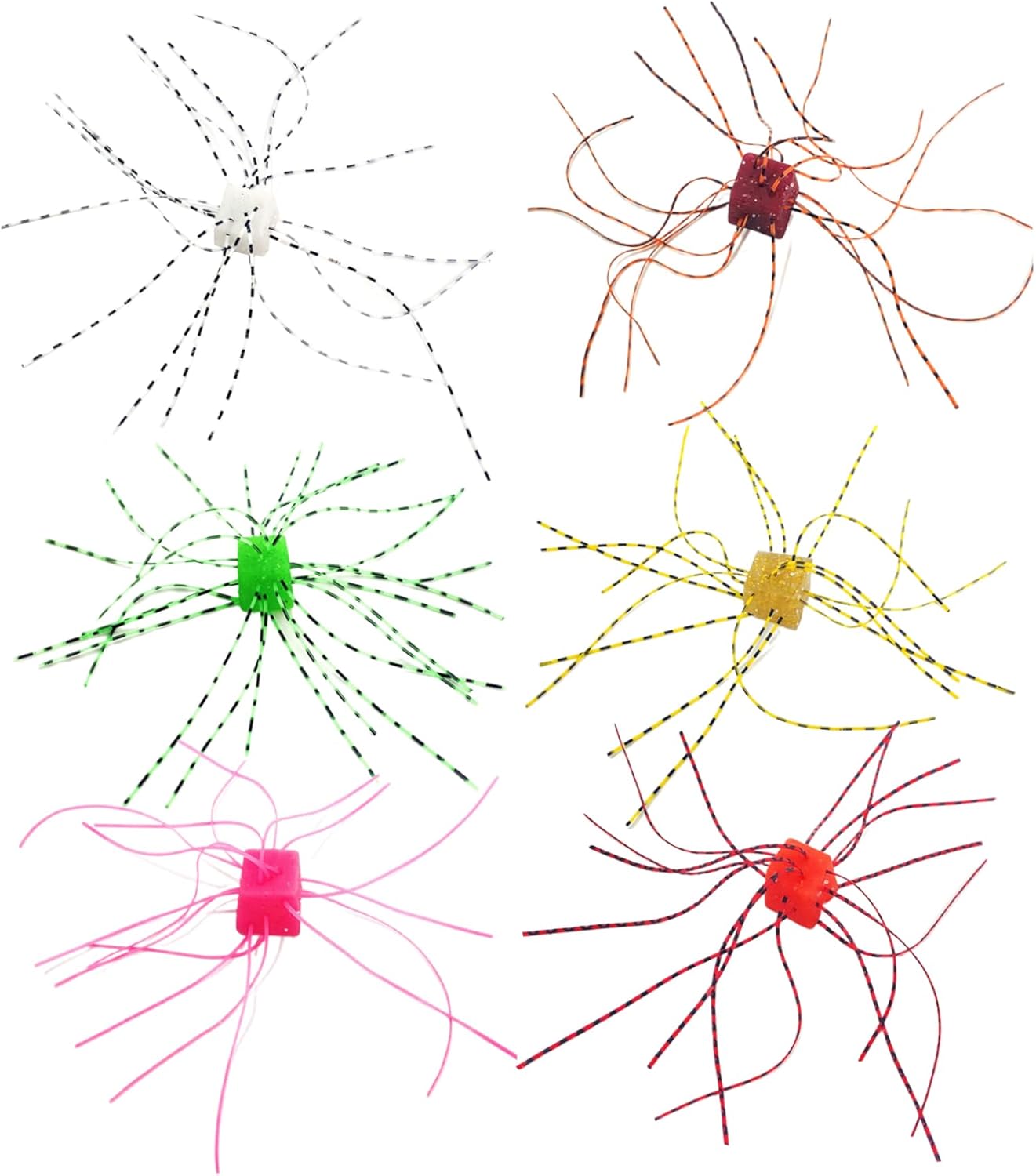 Amazon.com : Catfish Bait 6 Color Dice Bait with Whisker TPE with Salt ...