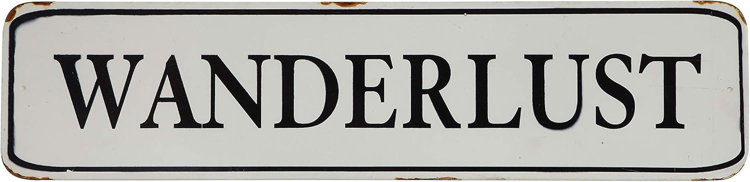 Amazon.com: Creative Co-Op "Wanderlust Enameled Vintage Inspired Street ...