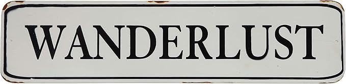 Amazon.com: Creative Co-Op "Wanderlust Enameled Vintage Inspired Street ...