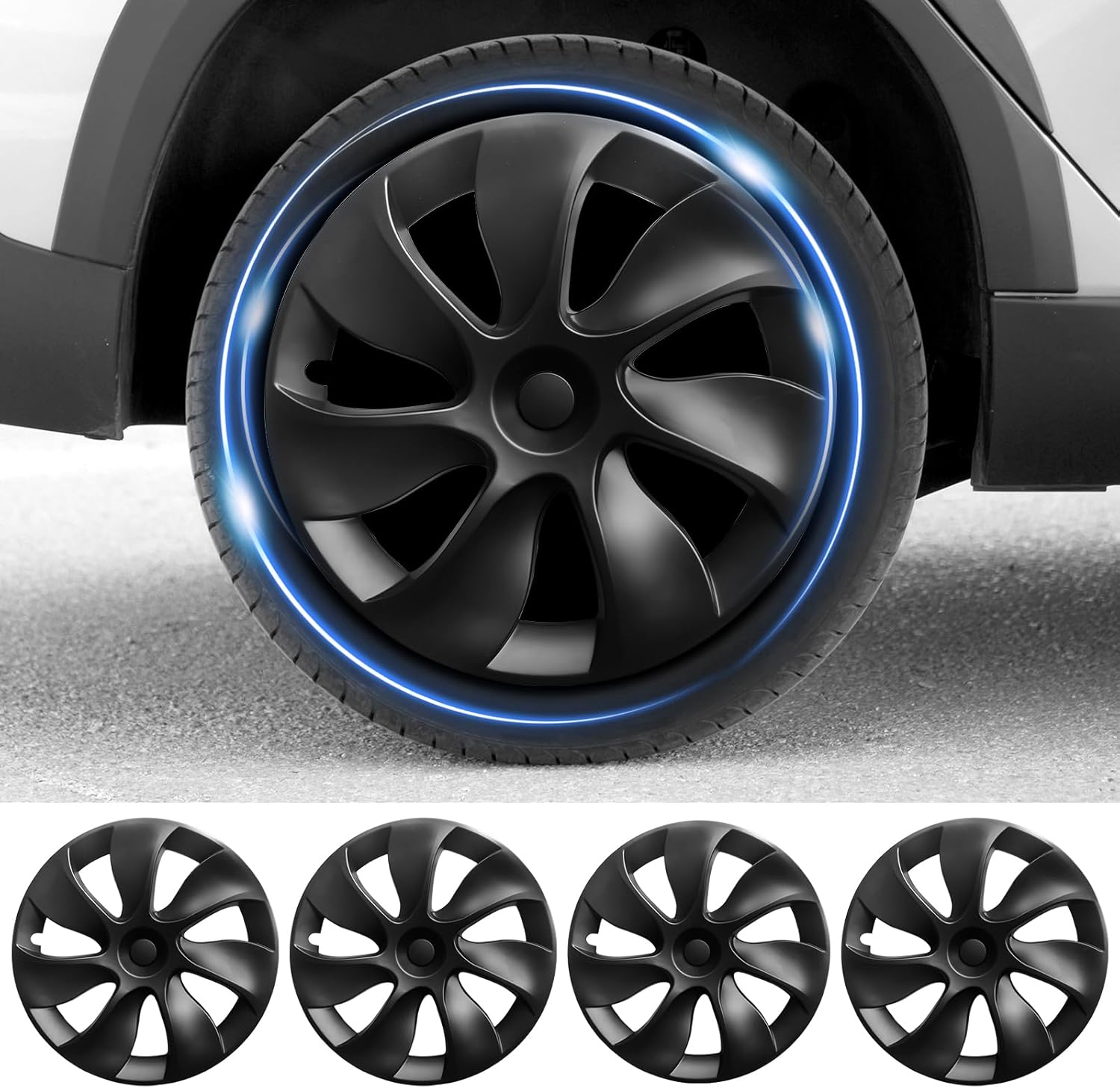 Amazon.com: PRIJESSE 19 inch Hubcaps for Tesla Model Y, Replacement ...
