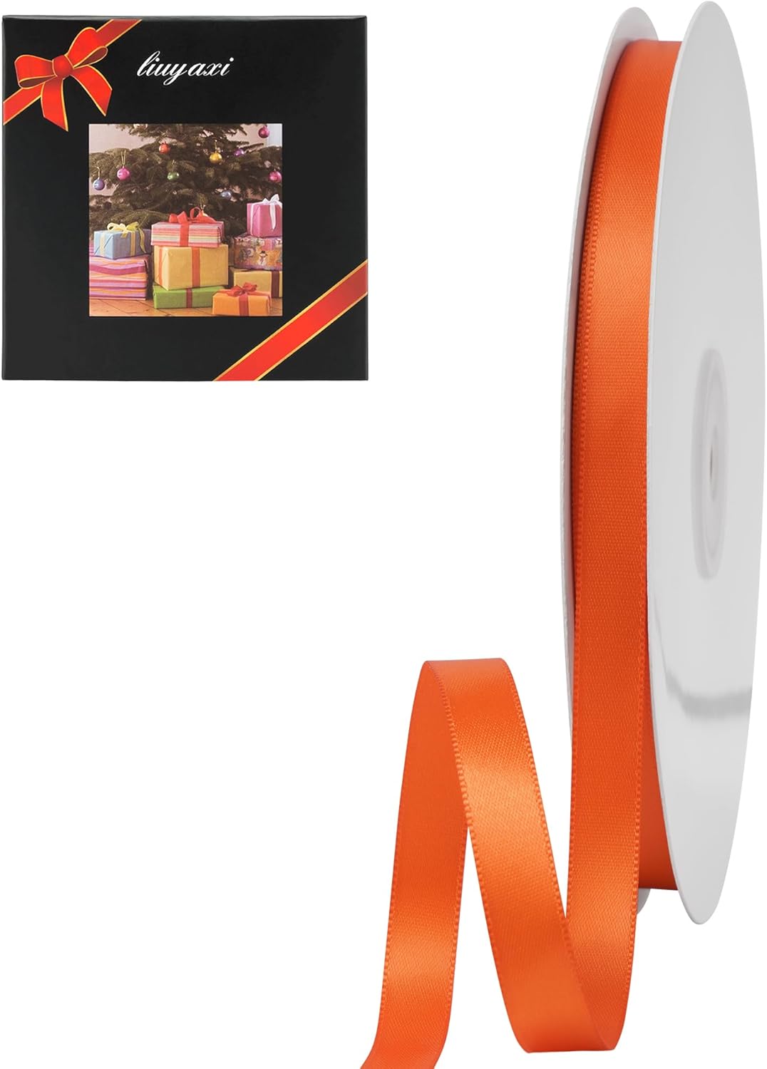 Amazon.com: LIUYAXI Torrid Orange Double Faced Satin Ribbon, 3/8" X ...