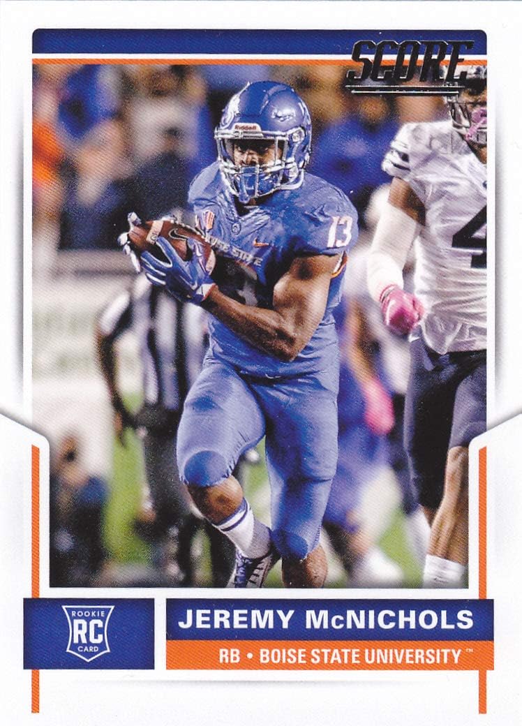 Amazon.com: 2017 SCORE FOOTBALL JEREMY MCNICHOLS RC ROOKIE CARD ...