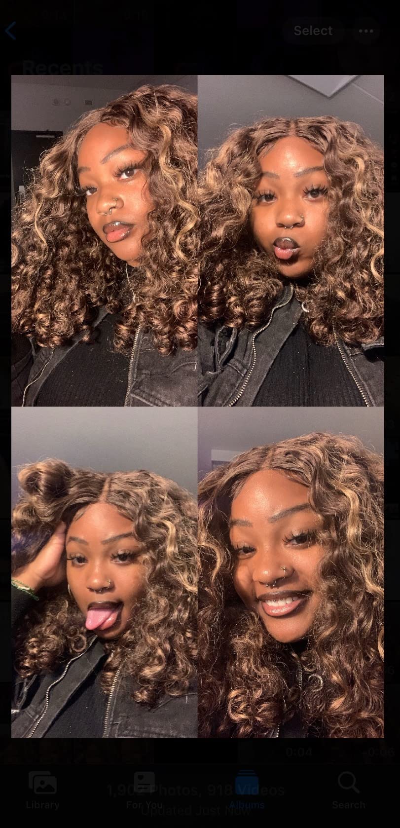 $9/mo - Finance MITIMES Skunk Strip Glueless Curly Lace Front Wig Pre ...