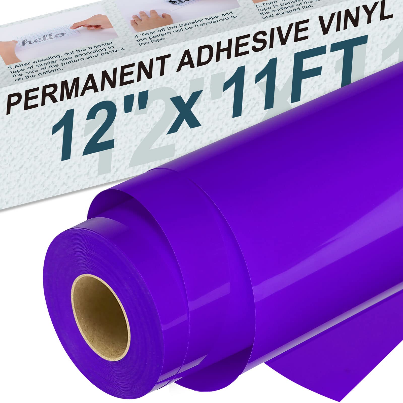 Amazon.com: XSEINO Permanent Vinyl - 12"X 11FT Purple Adhesive Vinyl ...