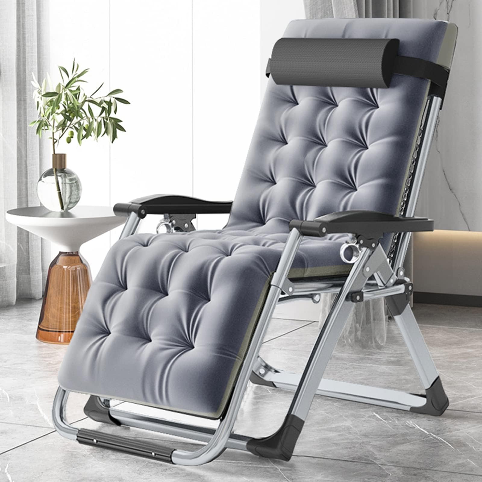 Amazon.com: MOPHOTO Comfy Folding Chair for Living Room, Foldable ...
