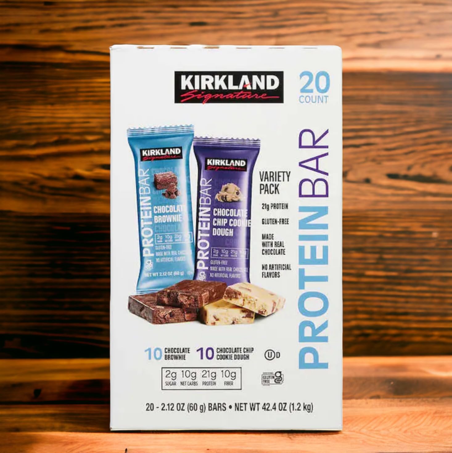 Amazon.com: Kirkland Signature Protein Bar Energy Variety Pack, 20 ...