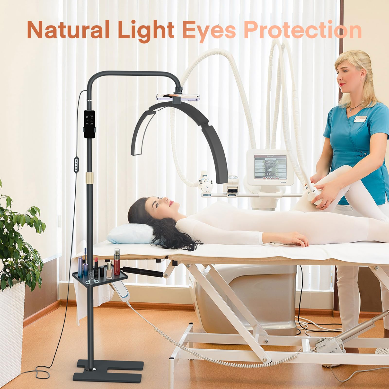 MYSWEETY Lash Light for Eyelash Extensions, 29'' Foldable LED Floor ...