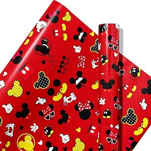 Amazon.com: XFYCUTE 5 Pcs Mickey Wrapping Paper Mouse Gift Wrap Bulk ...