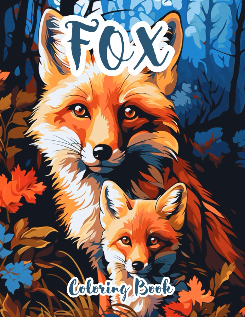 Amazon.com: Fox Coloring Book: 65 Beautiful Coloring Pages for Kids ...