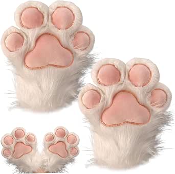 Amazon.com: Neroyaner Cat Paw 1 Pair Full Hand 10in Therian Paws Cute ...