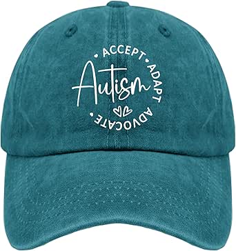 Amazon.com: Autism Accept Adapt Advocate Autism Quotes Sayings Golf Hat ...