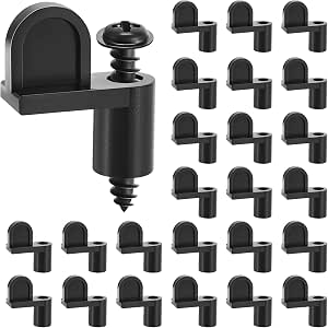 Blulu 24 Pack 3/8 in Nylon Window Screen Clip with Screws Offset Window ...