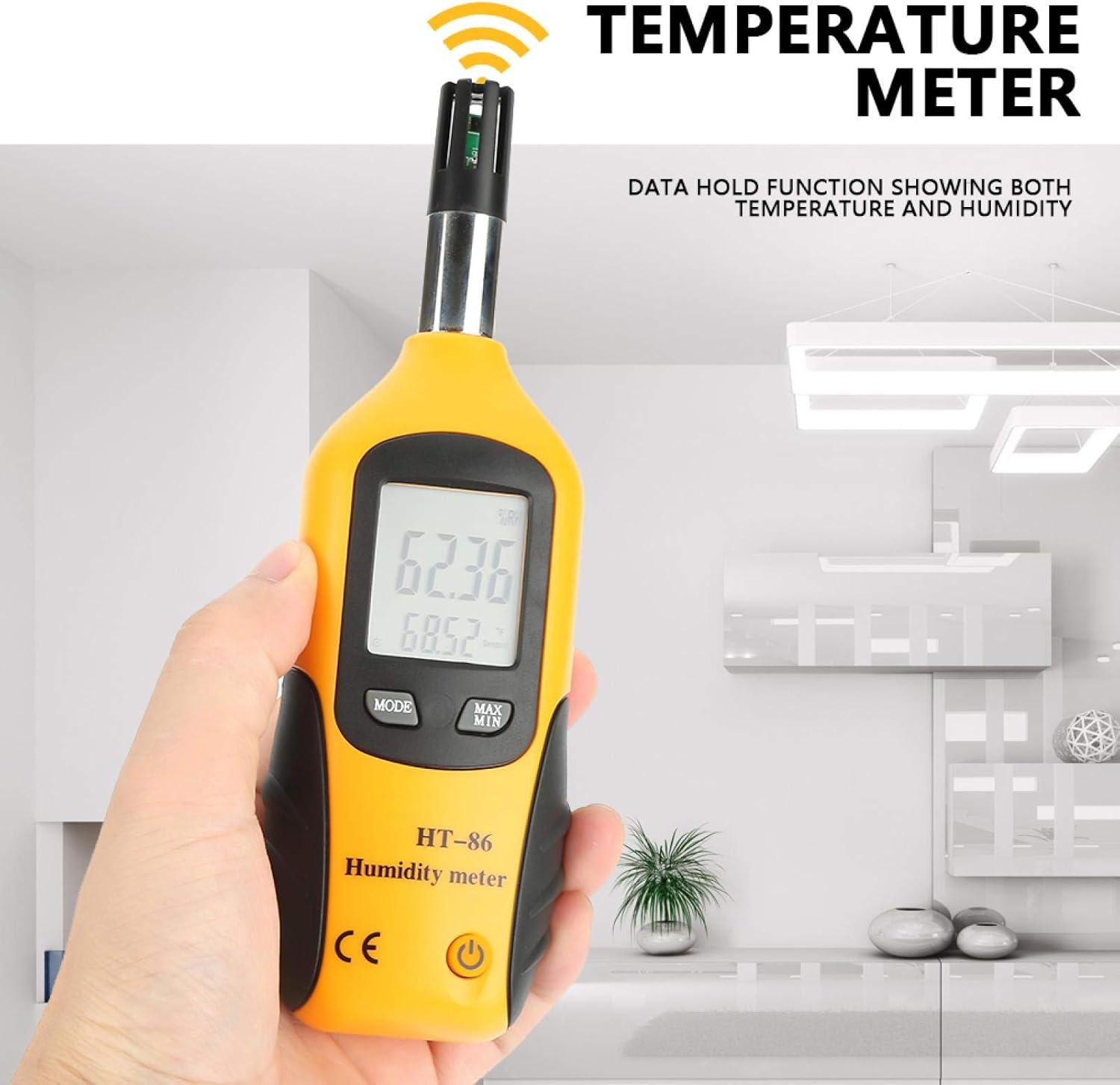 Digital Psychrometer Thermo-Hygrometer, Min/Max Hold Dew Point ...