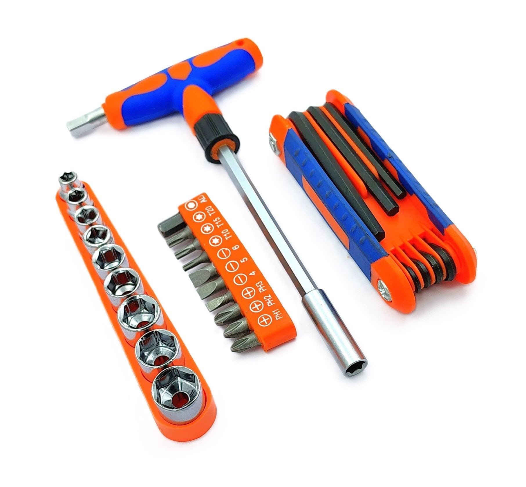 Amazon.com: BUYOHLIC 25 Pcs Magnetic T-Handle Ratchet Wrench and ...