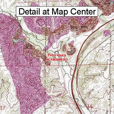 Amazon.com : USGS Topographic Quadrangle Map - Petersburg, Indiana ...