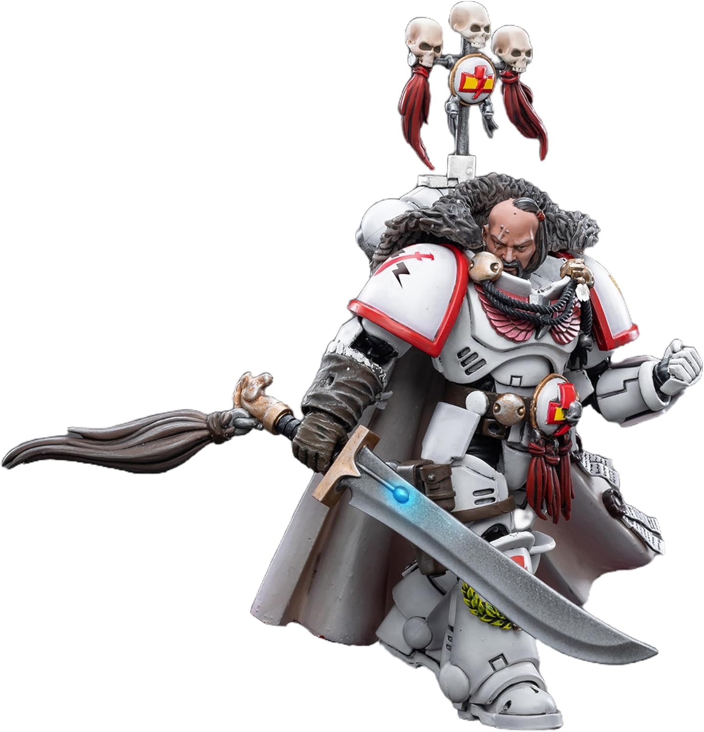 JOYTOY 1/18 Action Figure Warhammer 40,000 White Scars Captain Kor ...