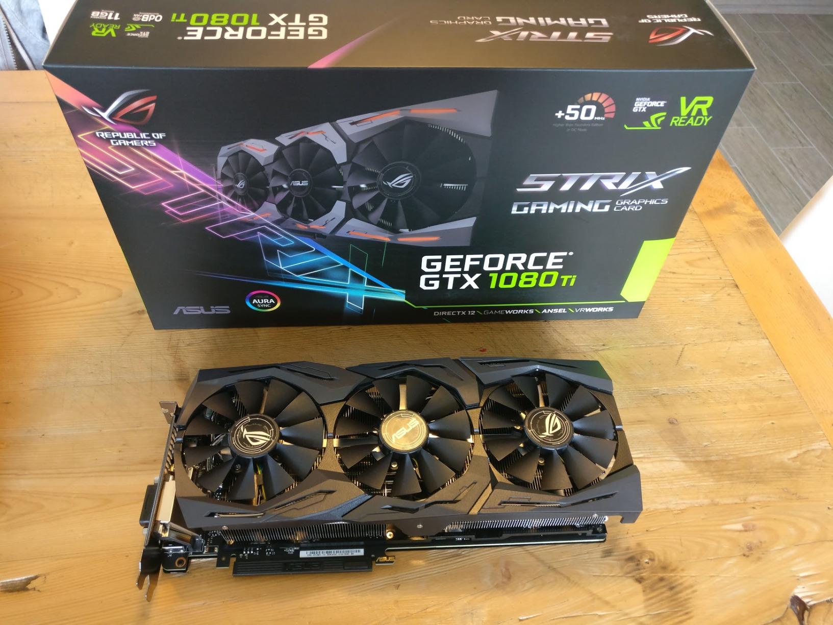 ASUS ROG-STRIX-GTX1080TI-11G-GAMING GeForce GTX 1080 Ti 11GB GDDR5X ...