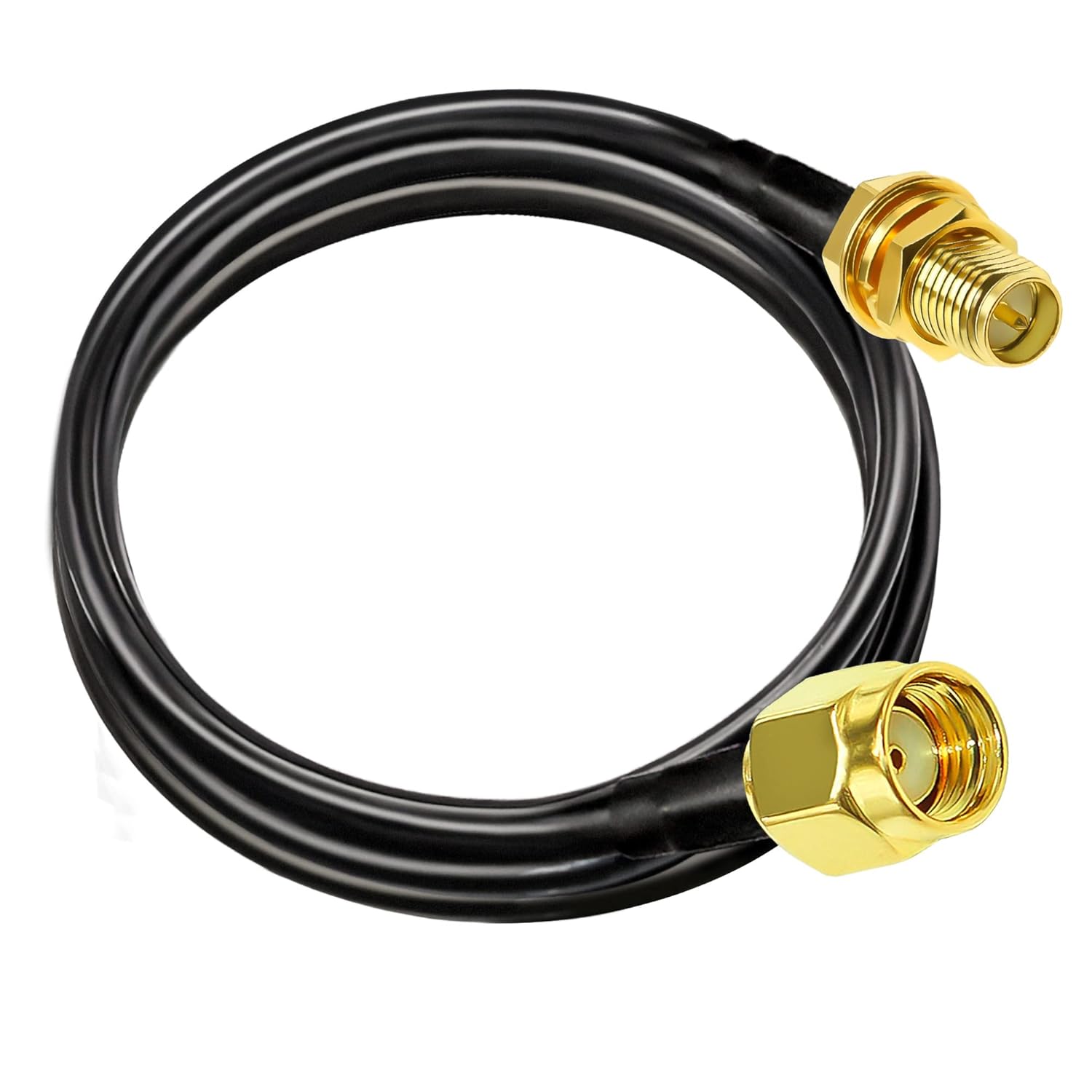 3AN Telecom RPSMA Cable RG58 6.6 feet(2M) Reverse Polarity SMA Female ...