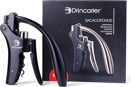 Amazon.com: Drincarier Vertical Lever Corkscrew with Non-Stick Worm ...