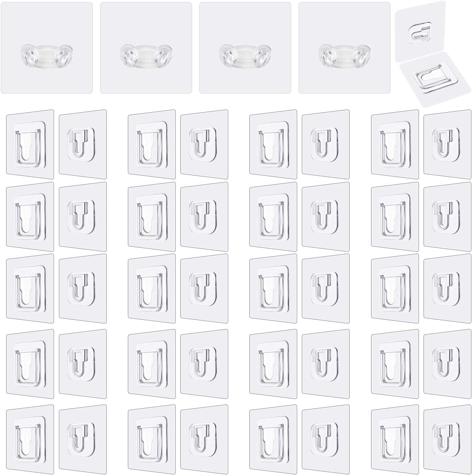 Amazon.com: YCYBAB2J Double Sided Adhesive Hooks|20 Pack Double Sided ...