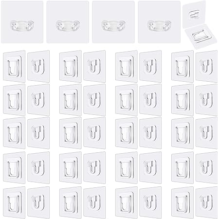 Amazon.com: Double Sided Adhesive Wall Hooks Utility Hooks,Self ...