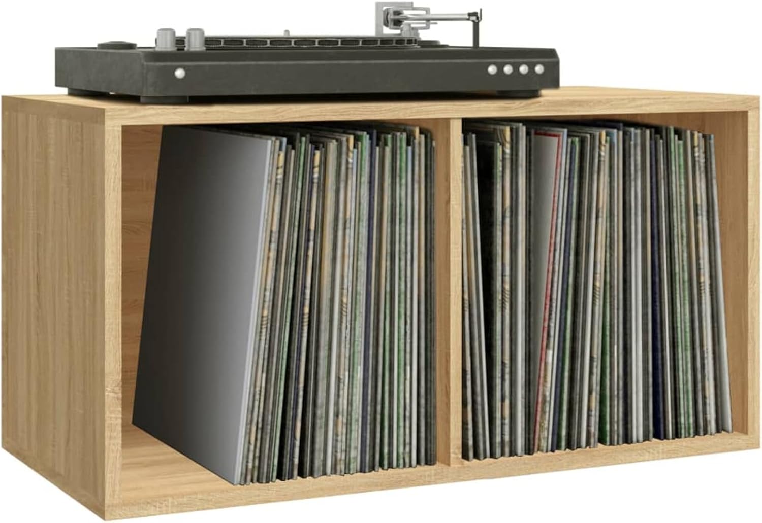 Homgoday Vinyl Record LP Storage Box Unit, Records Media Storage ...