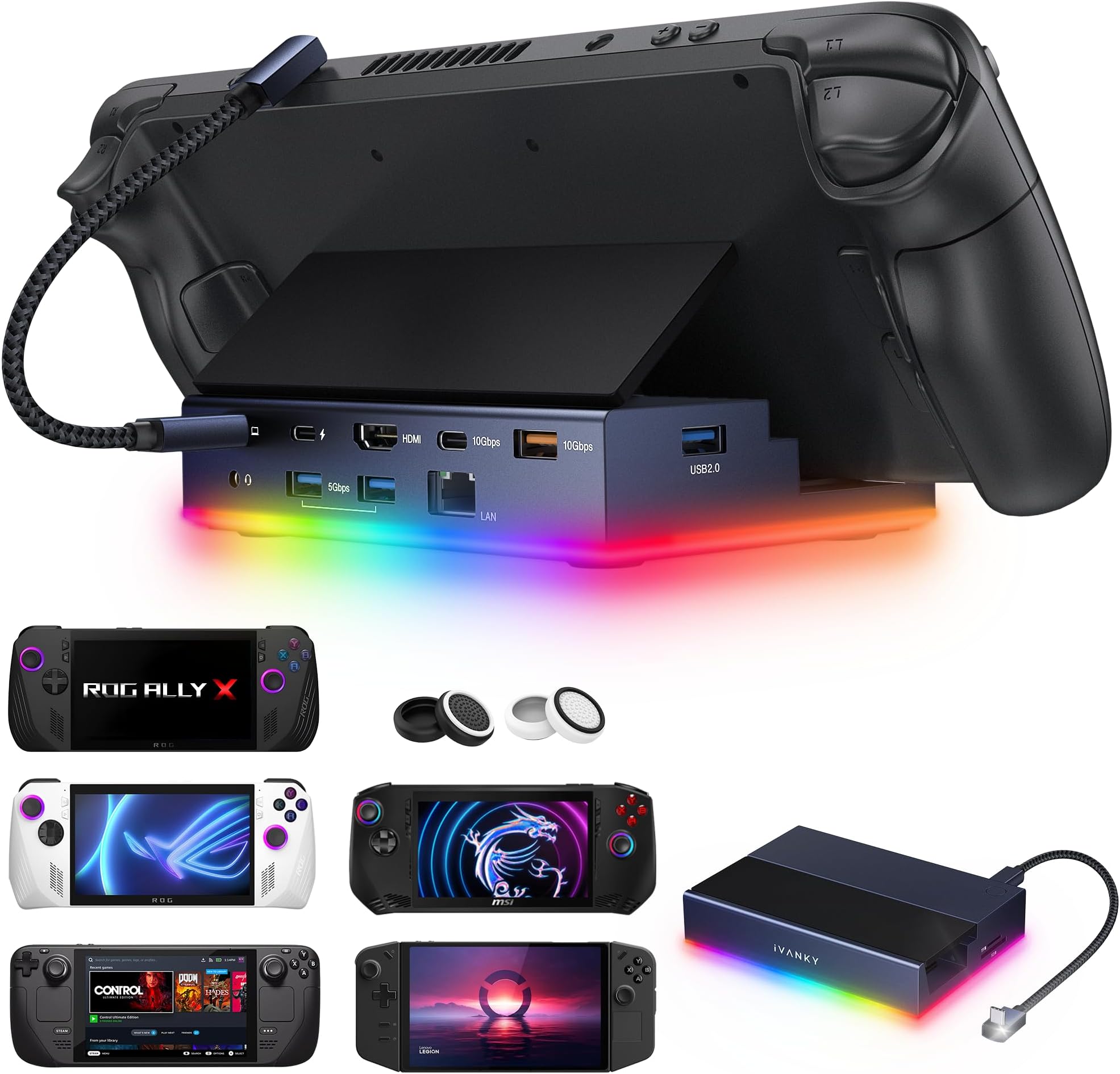 Amazon.co.jp: iVANKY 14-in-1 RGB 4K@120Hzドック ROG Ally X/Legion Go/Steam Deck OLED/MSI Claw ...