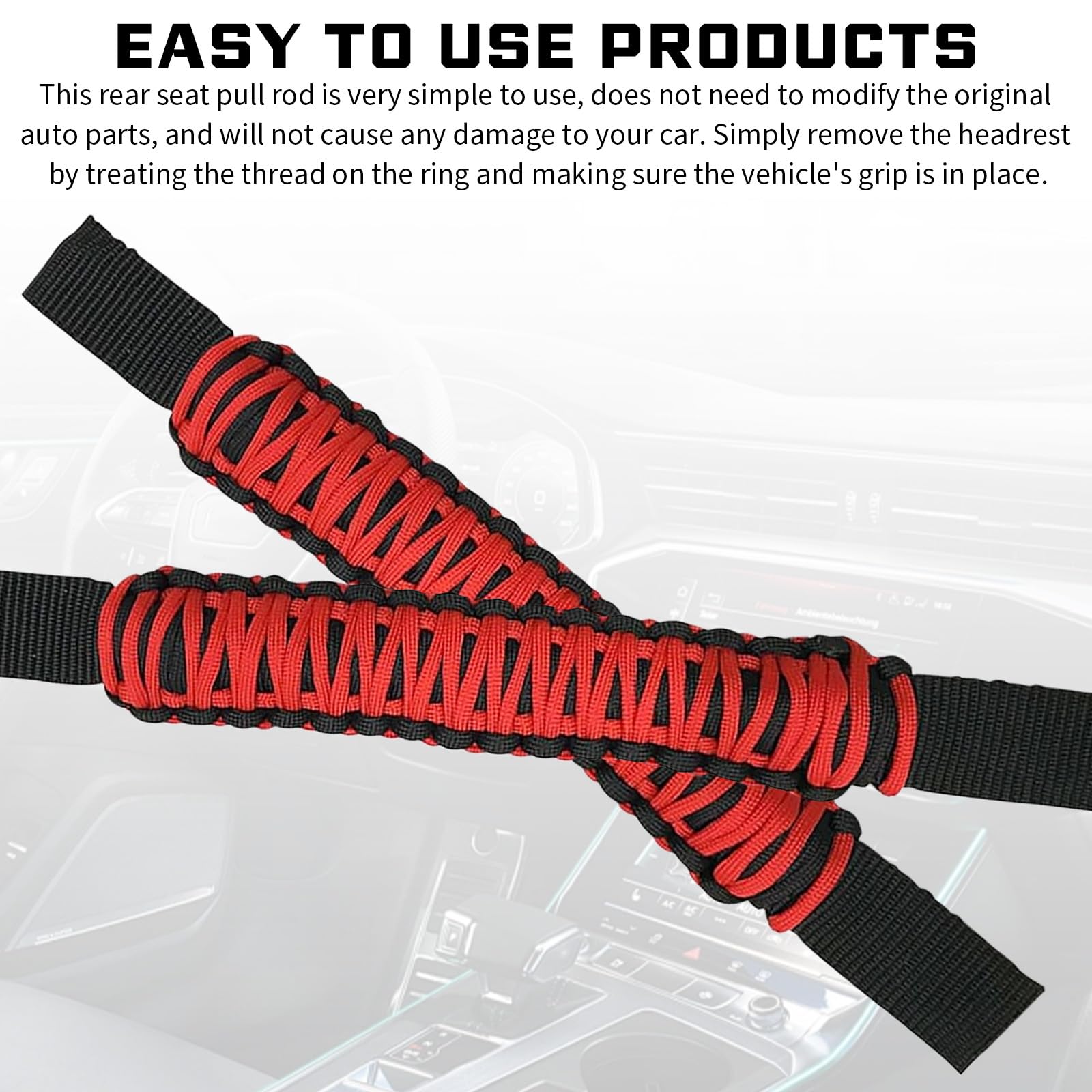 Snapklik.com : Dawfall 2 PCS Car Rear Seat Safety Grab Handle, 11.6 X 1 ...