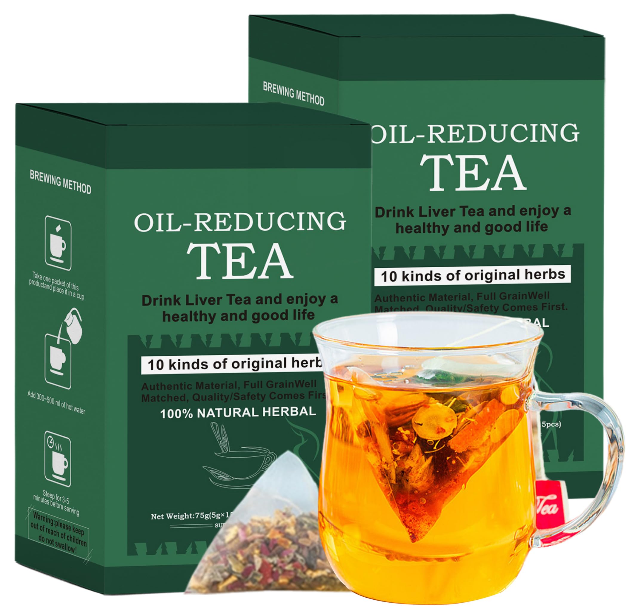 Amazon.com : Oil-Reducing Tea, 10 Herbal with Excellent Formula, Oil ...