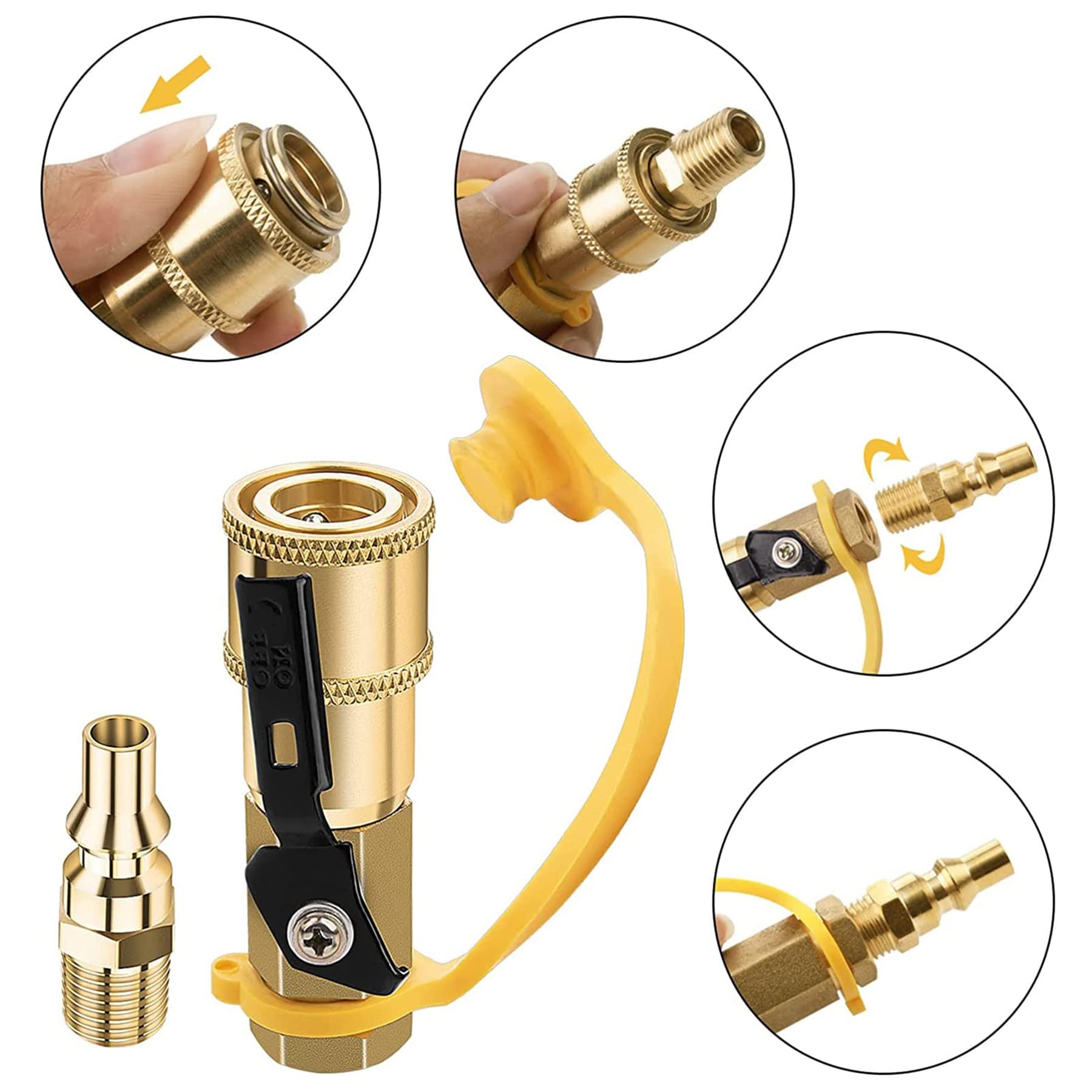 Rv Propane Fittings And Adapters 4 Pieces RV Propane Quick Connecting