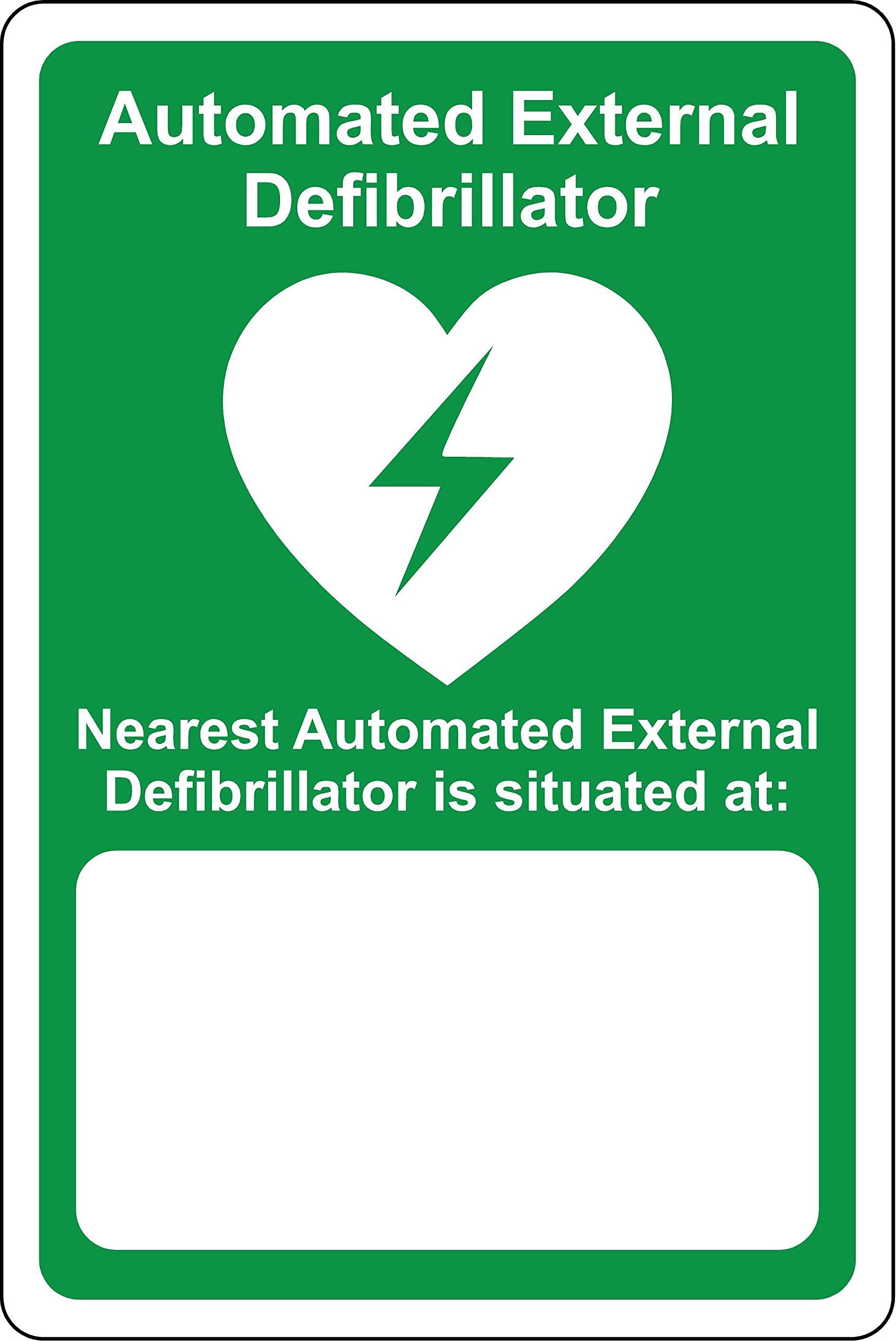 AED Safety sign - your nearest automated external defibrillator is ...