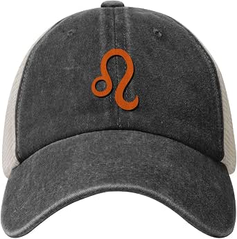 Zodiac Sign Leo Symbol Baseball Cap for Women Mens Trucker hat Mesh ...