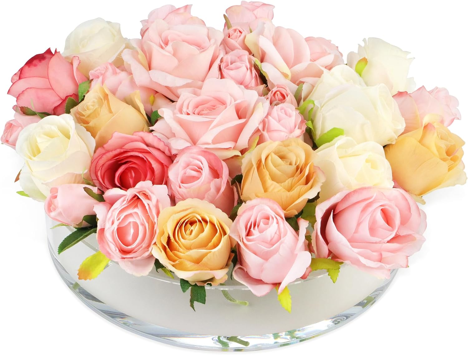 Amazon.com: FOTRIC Clear Acrylic Flower Vase Circle Floral Centerpiece ...