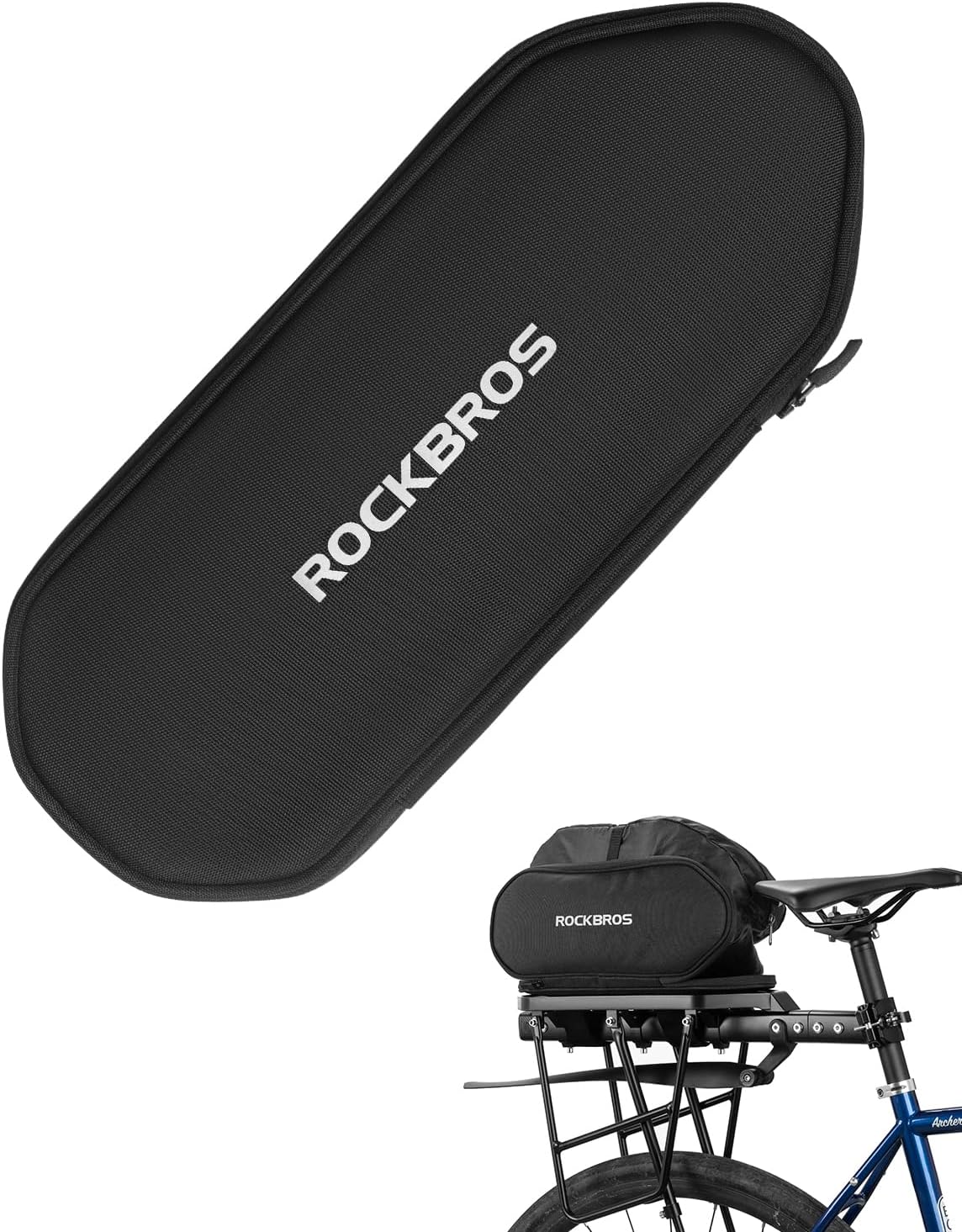 Amazon.com: ROCKBROS Foldable Bike Bag for Rear Rack - Durable ...