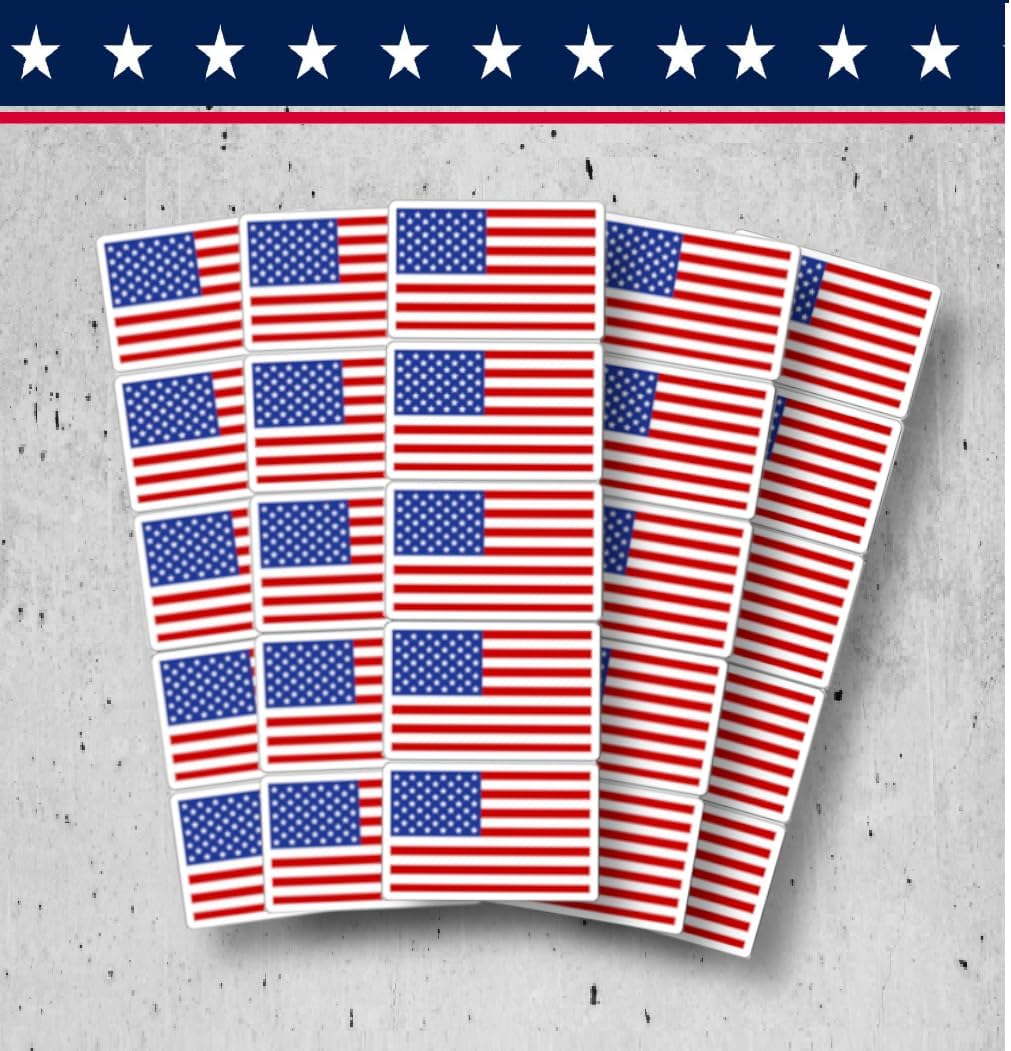 Amazon.com - Small American Flag Stickers for Water Bottle, Helmet ...