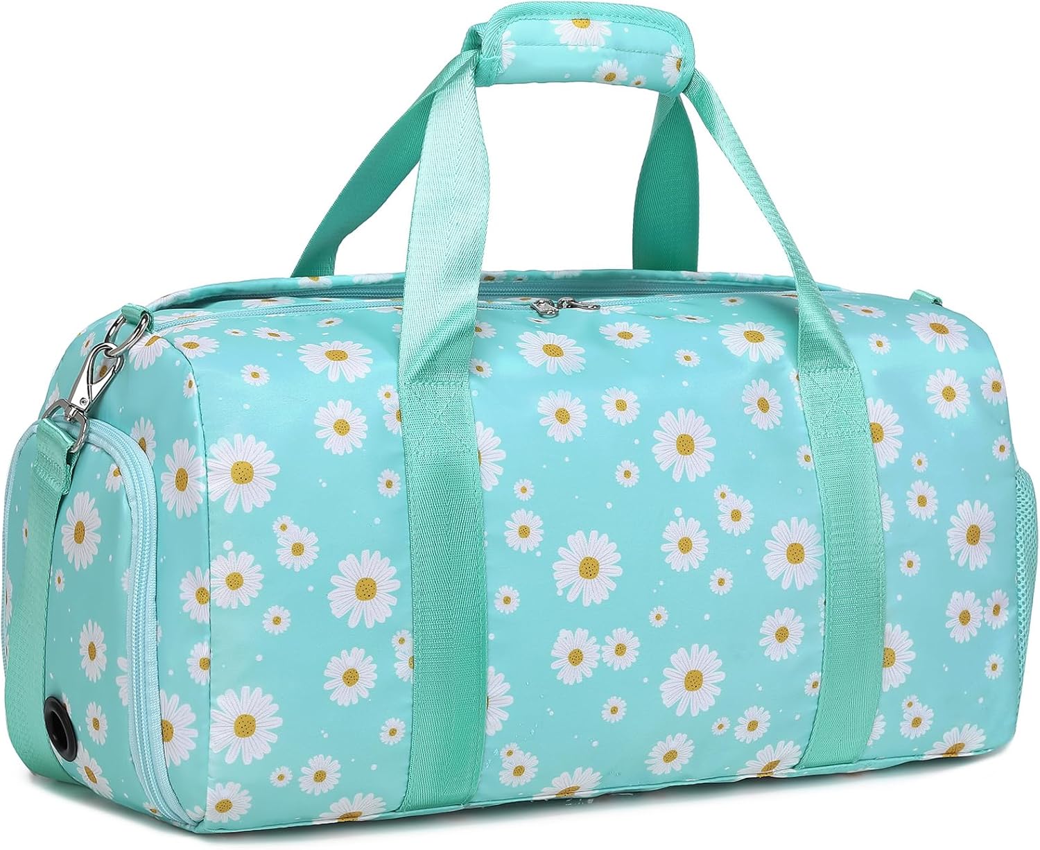 Amazon.com | Sports Bag for Girls, Green Daisy Duffle Bag for Girl ...